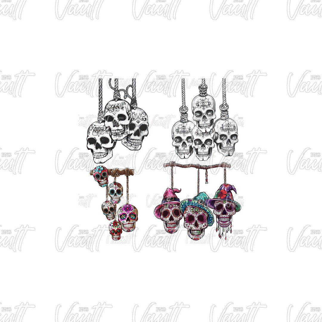 PNG Sugarskull Bundle Skeletons Skulls Cinco De Mayo Sugar Skull PNG ...