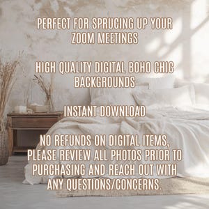 BOHO Zoom Background | Office Pack for Virtual Meetings, Digital ...