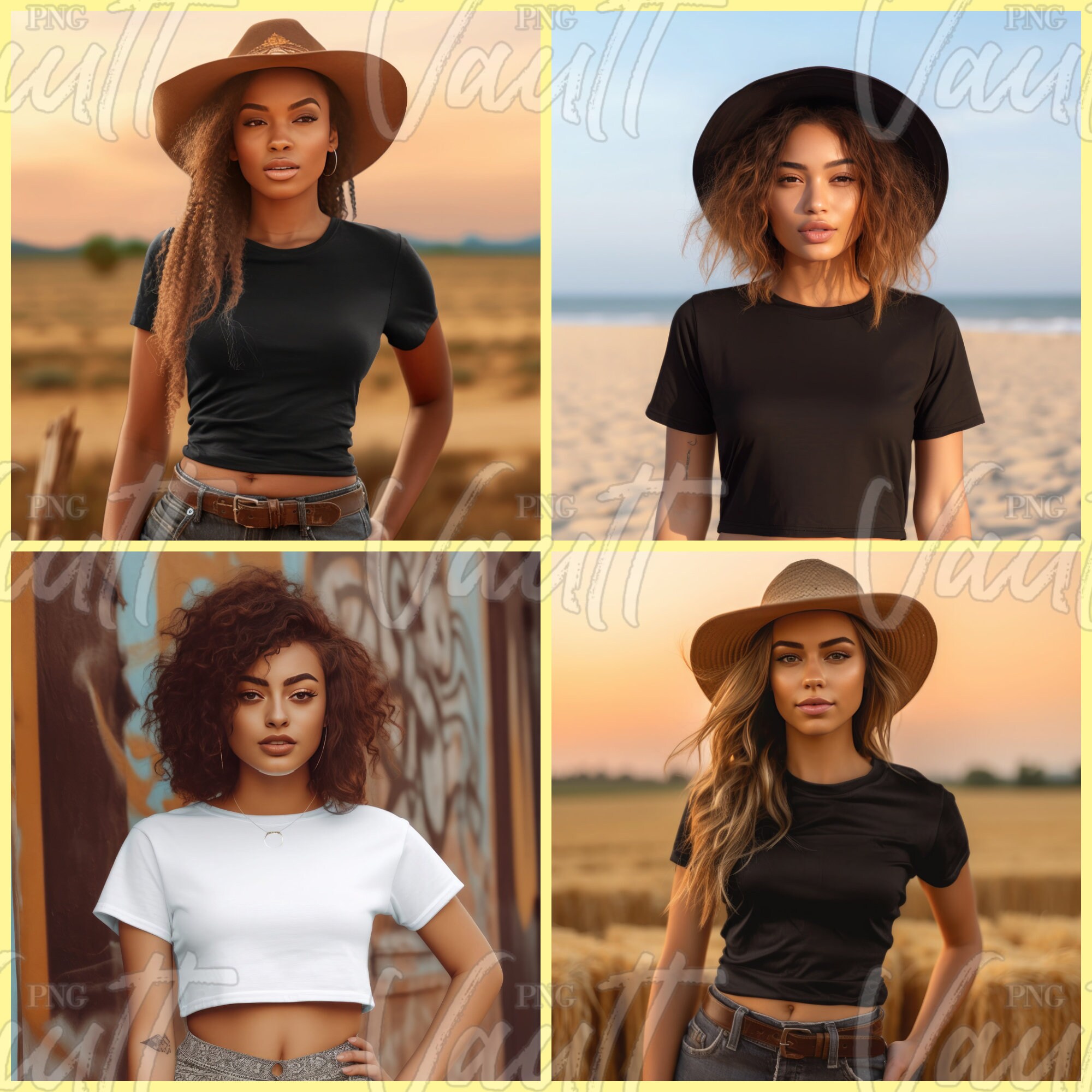 20+ Crop Top T Shirt Mockup Womens Cropped Top Mock up Bundle, Beach ...