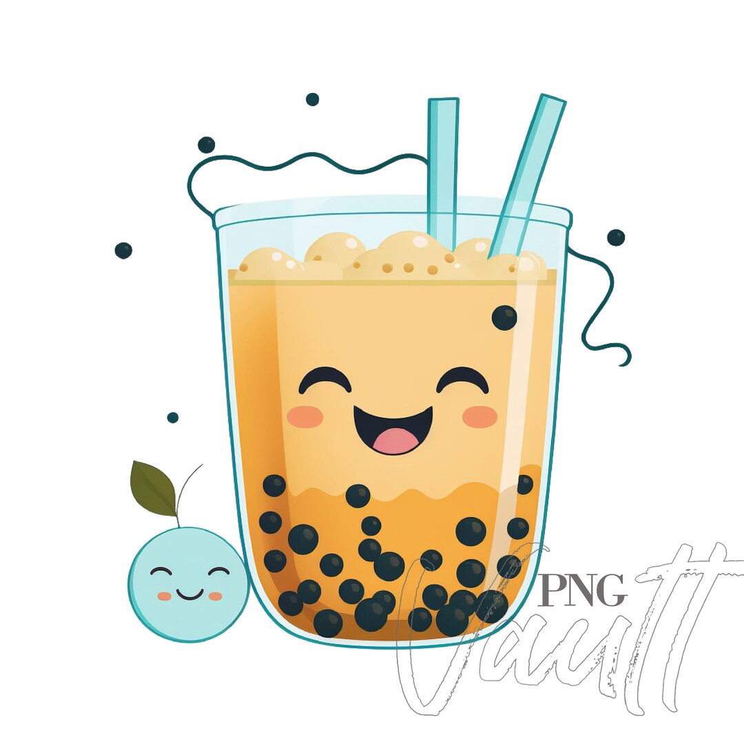 Bubble Tea Digital PNG, Happy Bubble, Bubble Tea SVG, Bubble Tea JPG ...