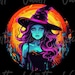 PNG NEON Witches Design Bundle Halloween Clipart Witch Designs PNG ...