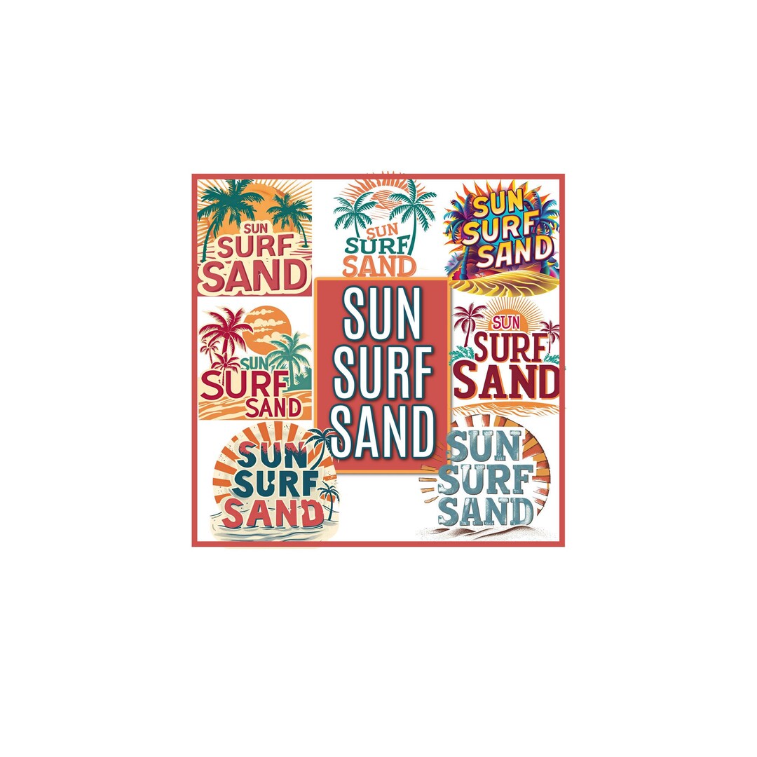 PNG Summer Sun Surf Sand Beachy Beach Design Tropical Beach Themed ...