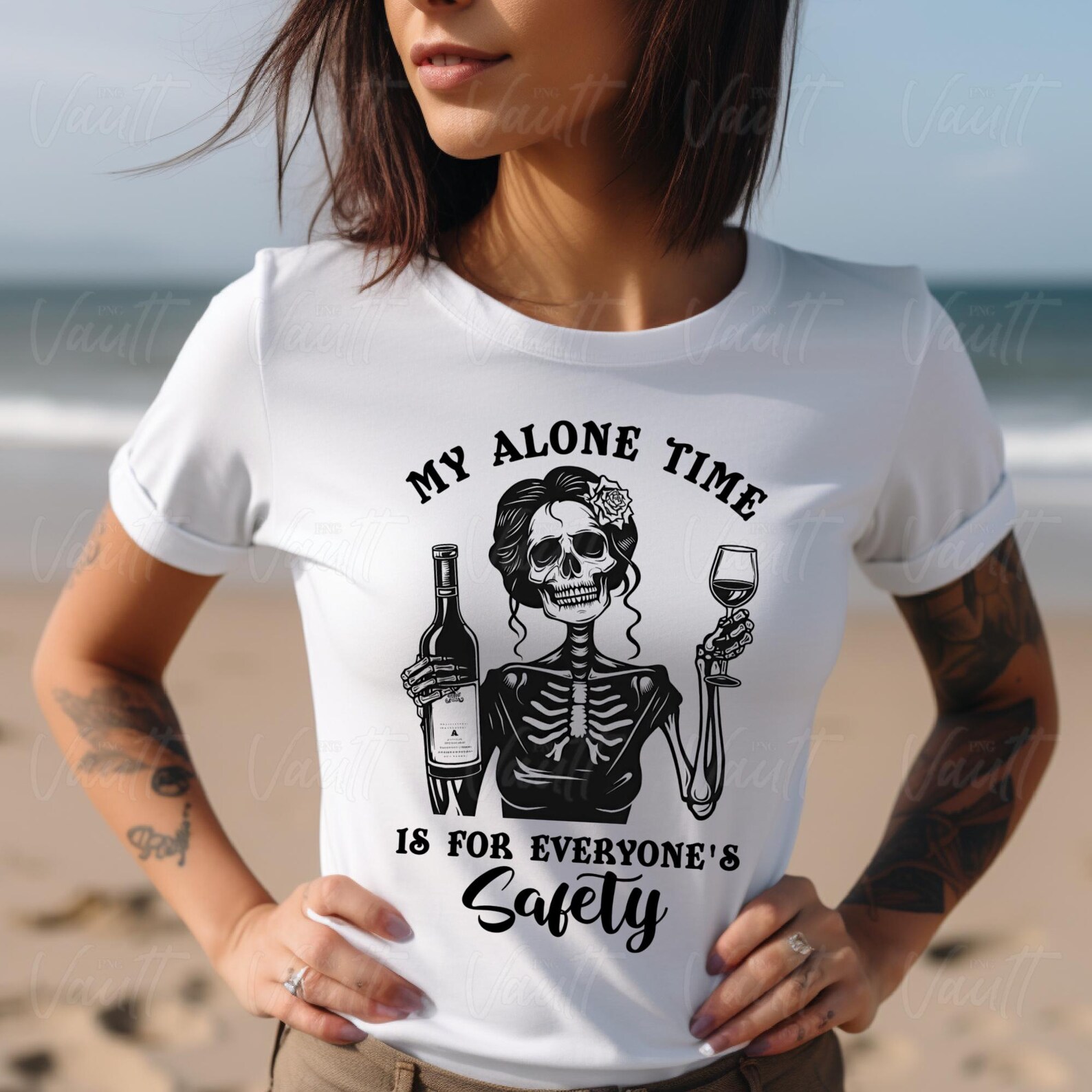 PNG My Alone Time is for Everyones Safety | Funny Drinking Wine Designs ...
