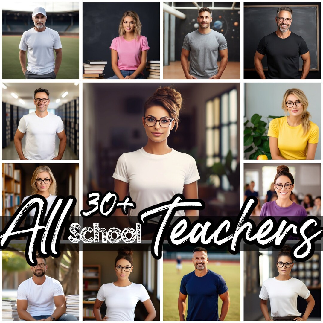 30+ Teacher Back to School Mockup T Shirt Bundle Back to School Theme ...