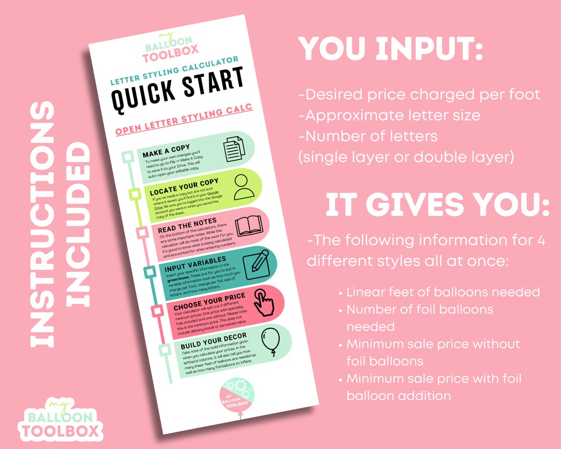 Balloon Calculator for Marquee Letter Stylings | Balloon Quantity ...