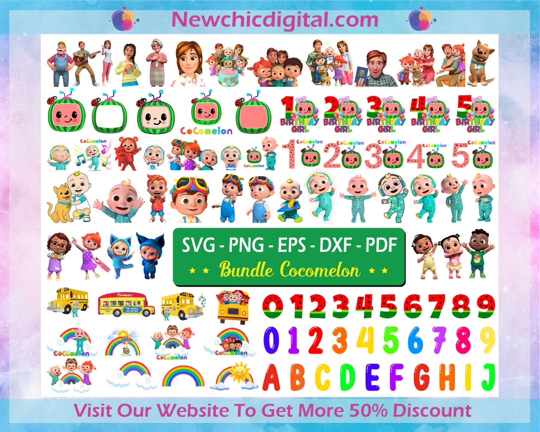 180 Design Cocomelon SVG Cocomelon PNG Cocomelon Birthday - Etsy Canada