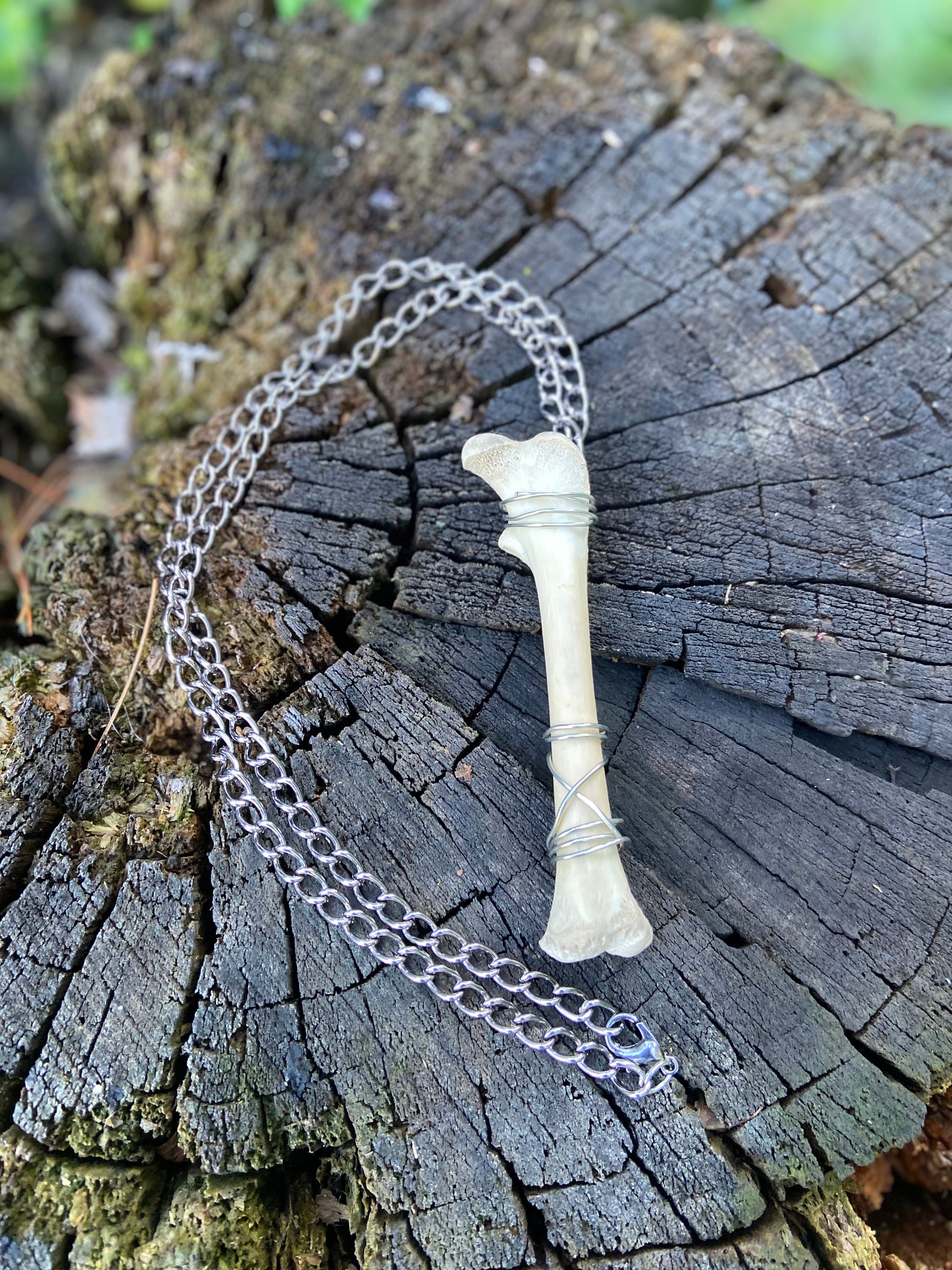 Possum Bone Wire-wrapped Necklace - Etsy