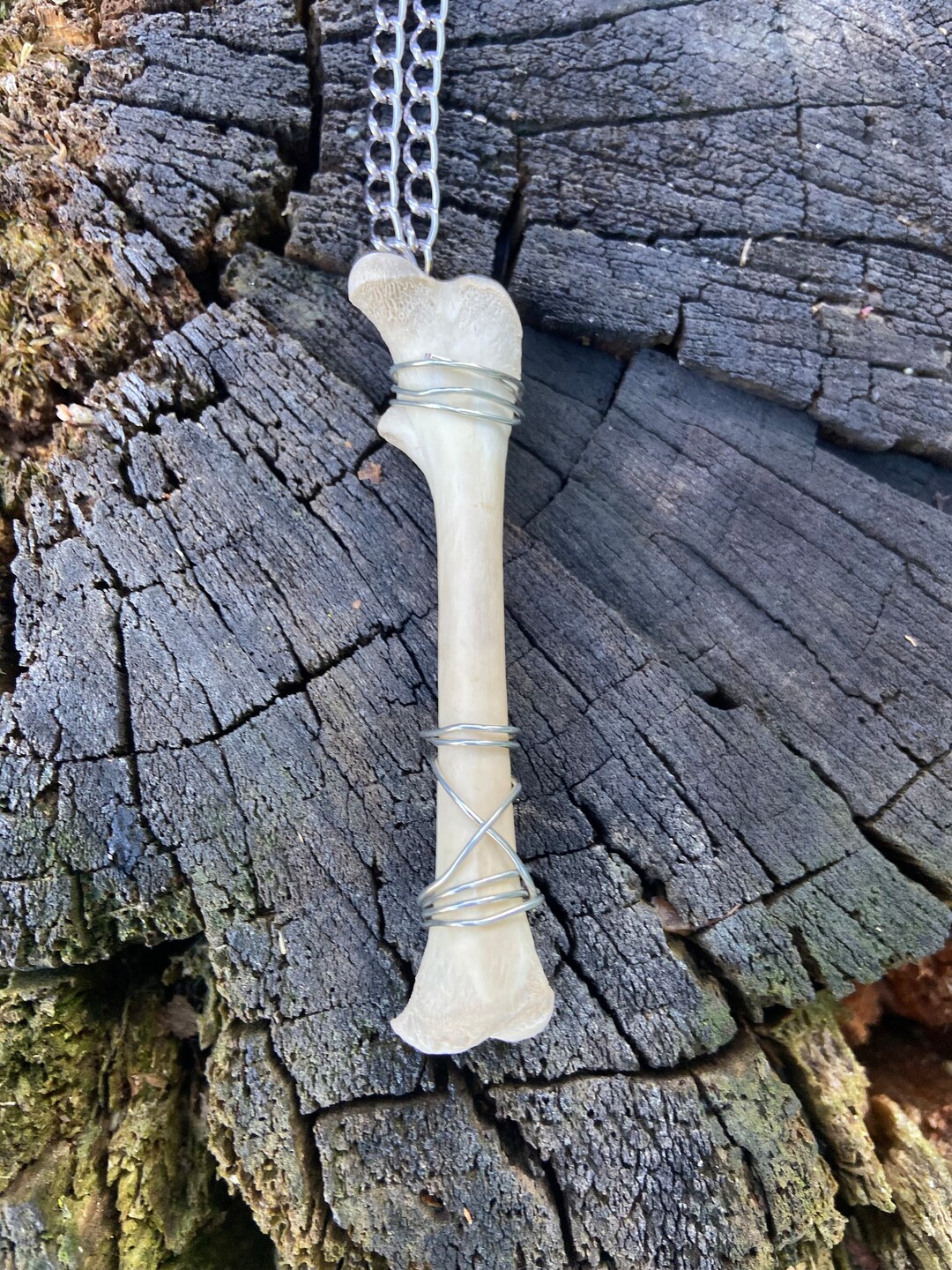 Possum Bone Wire-wrapped Necklace - Etsy