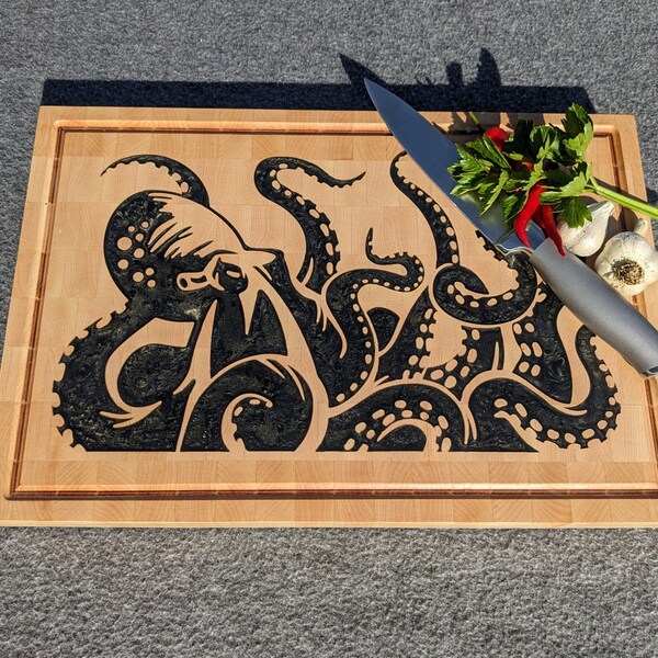 Octopus Cutting Board - Etsy