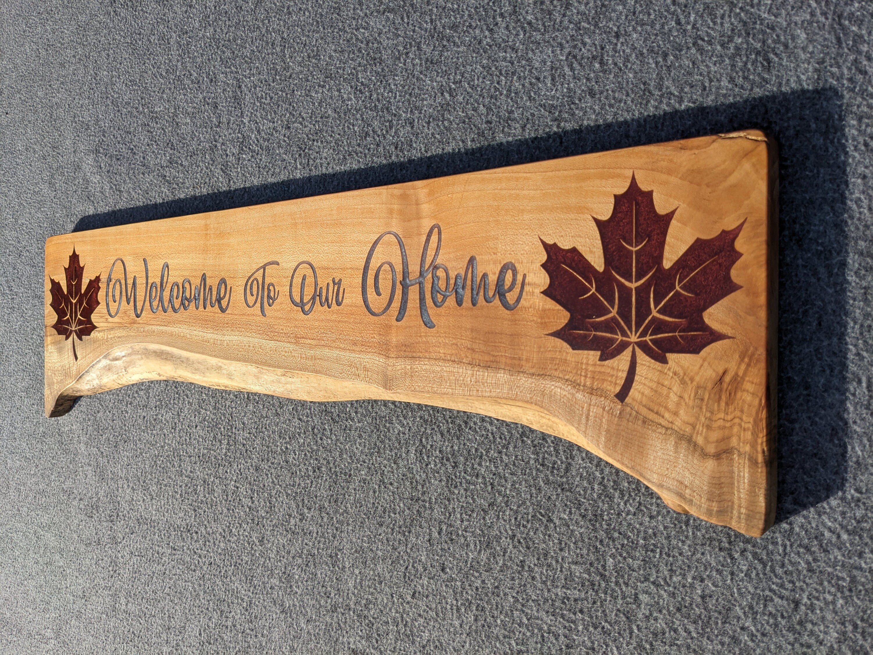 Live Edge Maple Sign welcome to Our Home - Etsy