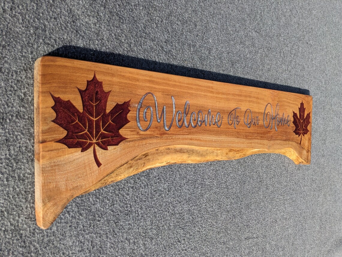 Live Edge Maple Sign welcome to Our Home - Etsy