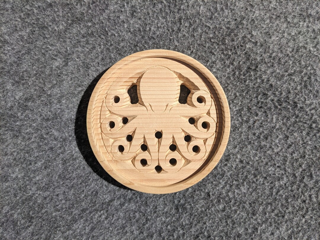 Cedar Carved Octopus Soap Dish - Etsy