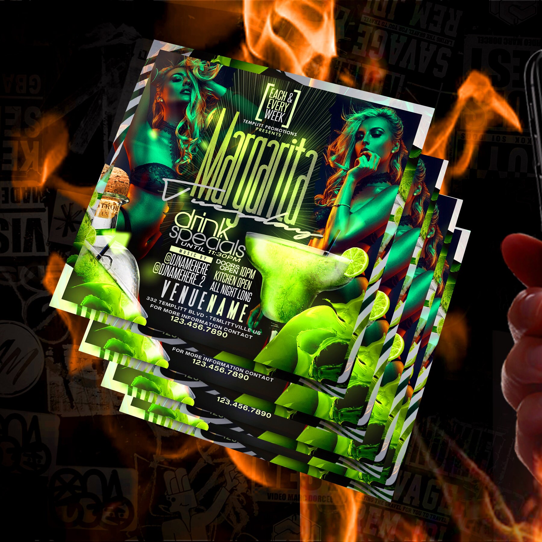 Margarita Tuesday Party Flyer, Premade Flyer Template, Event Flyer ...