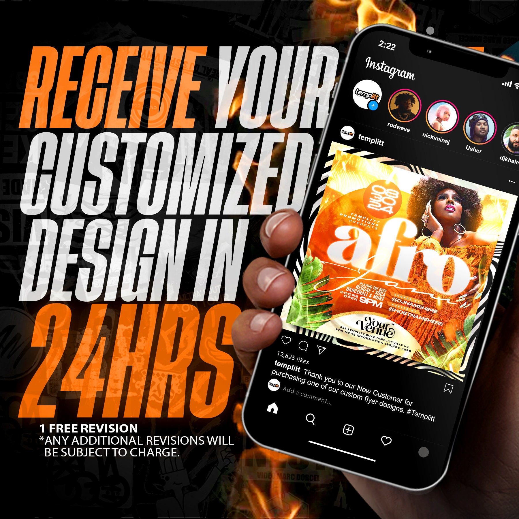 Afrojam Party Flyer, Premade Flyer Template, Event Flyer, Night Club ...