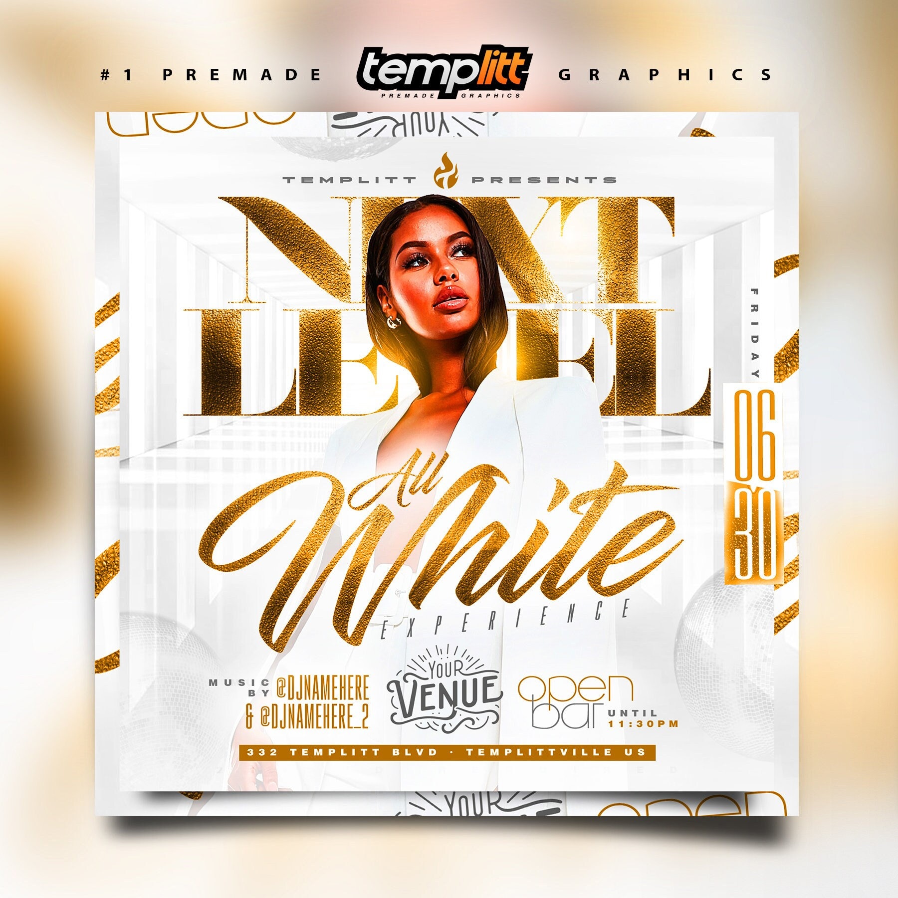 All White Party Flyer, Premade Flyer Template, Event Flyer, Night Club ...