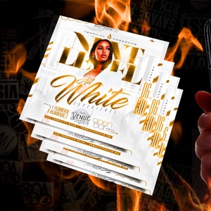 All White Party Flyer, Premade Flyer Template, Event Flyer, Night Club ...