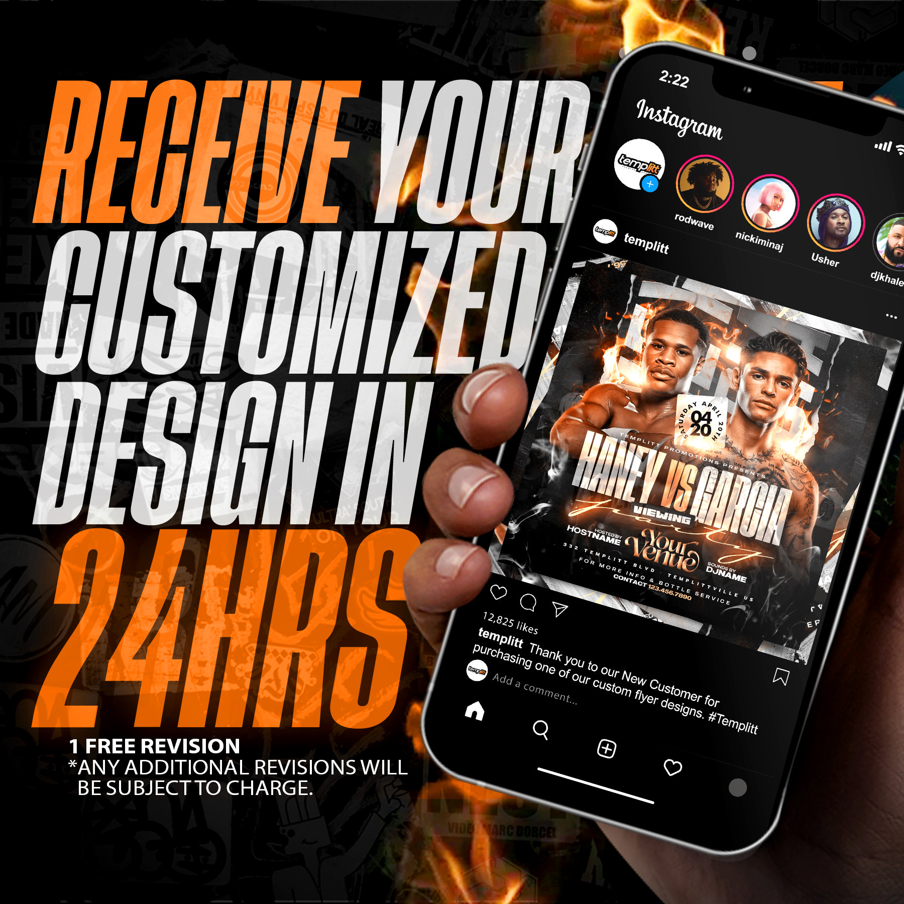 Boxing Watch Party Flyer, Premade Flyer Template, Event Flyer, Night ...