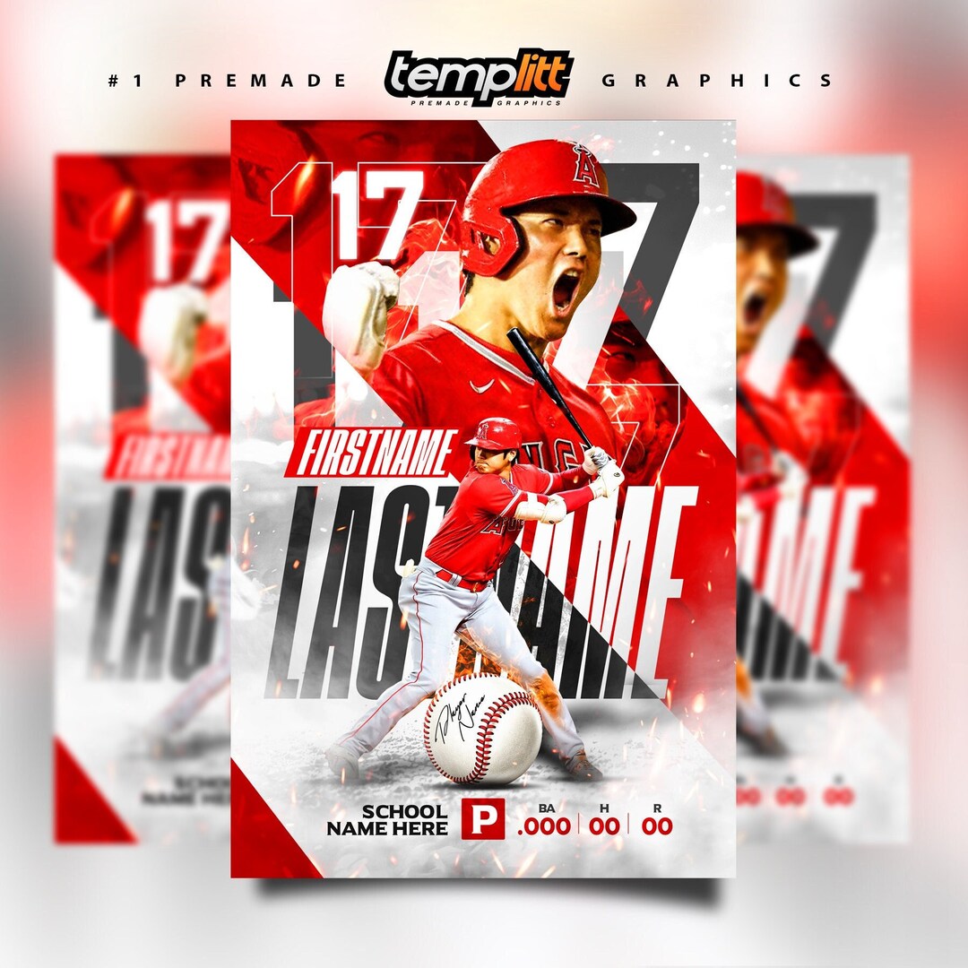 Custom Baseball Poster, Sports Poster Template, Senior Night Banner ...