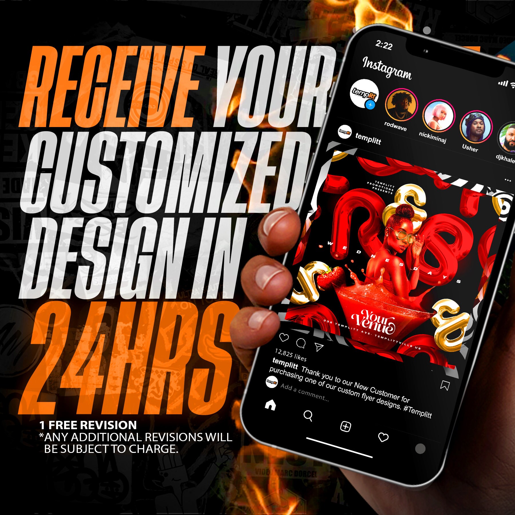 R&B Wednesday Party Flyer, Premade Flyer Template, Event Flyer, Night ...