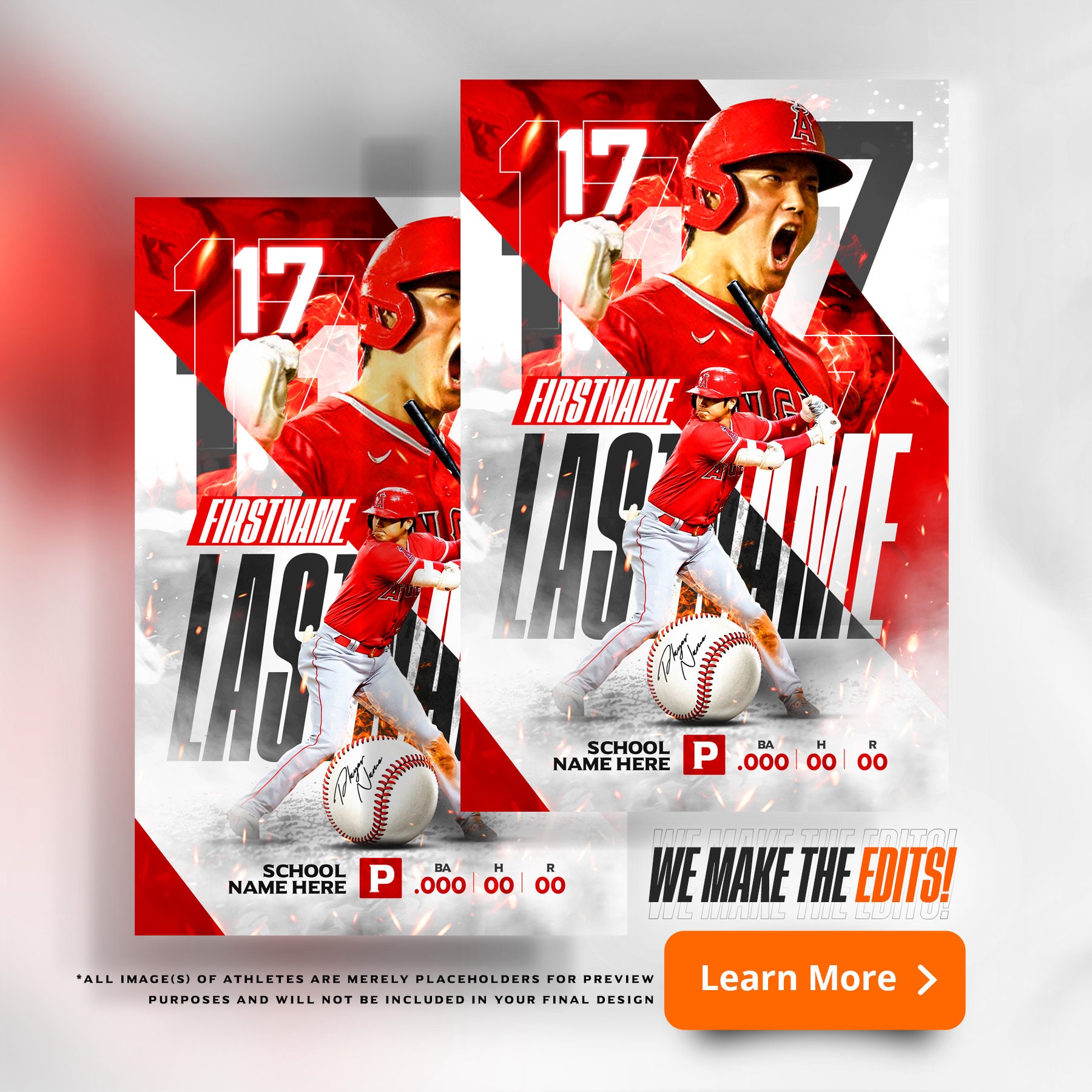 Custom Baseball Poster, Sports Poster Template, Senior Night Banner ...