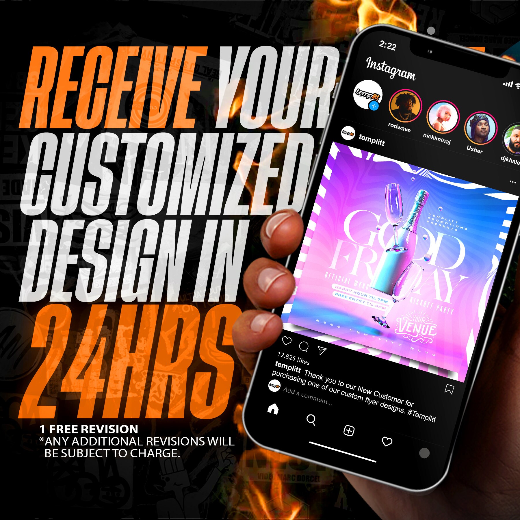 Good Friday Party Flyer, Premade Flyer Template, Event Flyer, Night ...