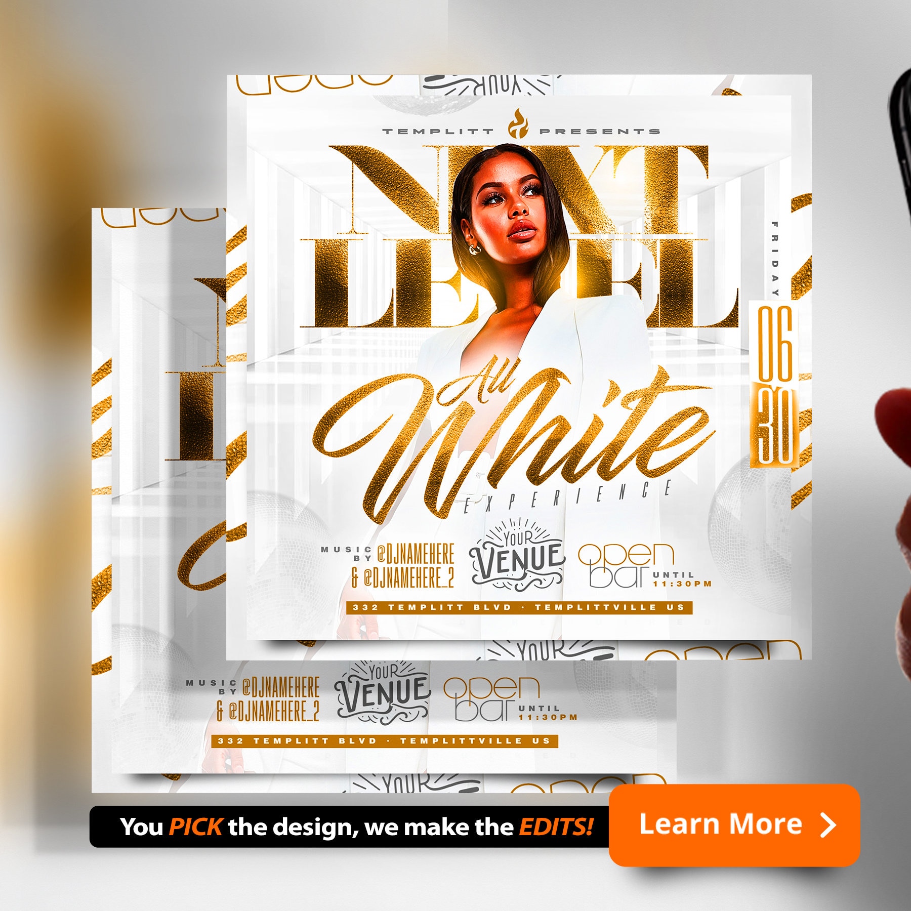 All White Party Flyer, Premade Flyer Template, Event Flyer, Night Club ...