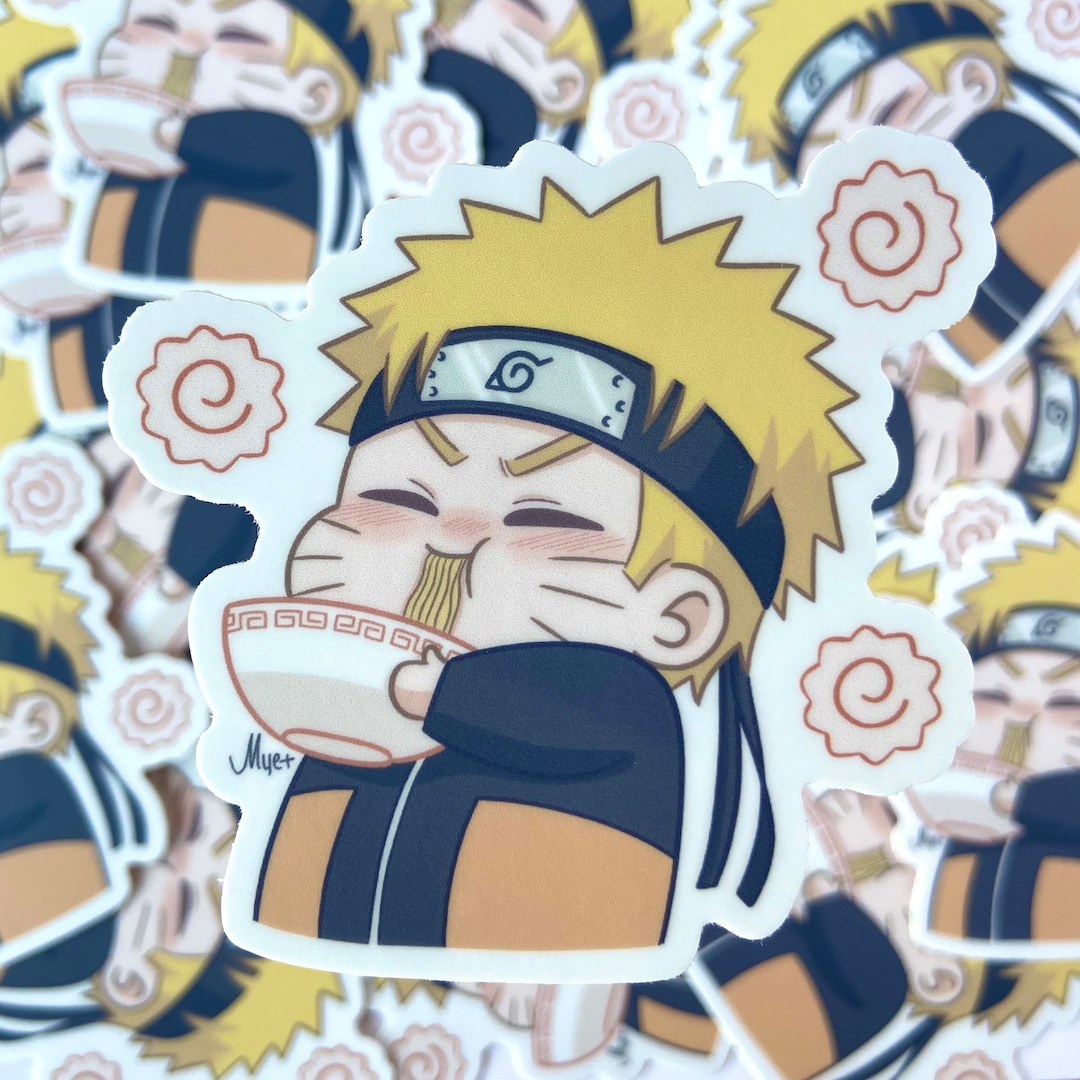 Chubby Ramen Boy Vinyl Sticker | Waterproof, Fadeproof, Scratch ...