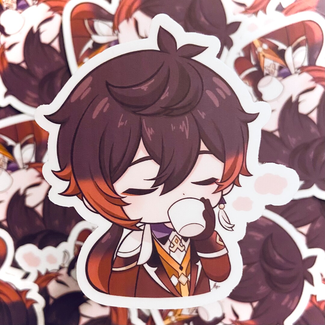 Chibi Z.hongli Genshin Vinyl Sticker | Waterproof, Fadeproof, Scratch ...