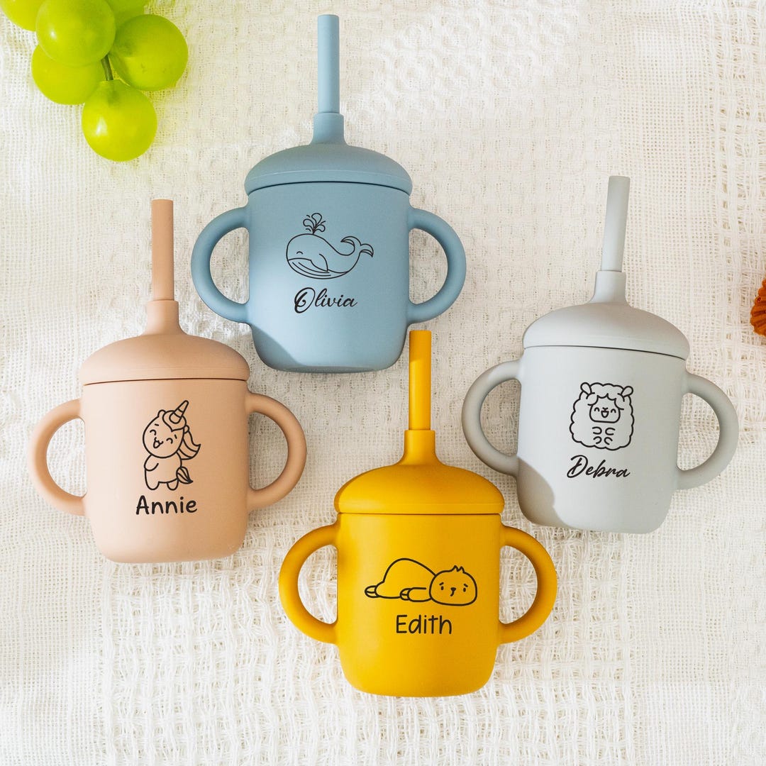Custom Silicone Cup, Silicone Cup With Straw & Handel, Silione Baby Cup ...