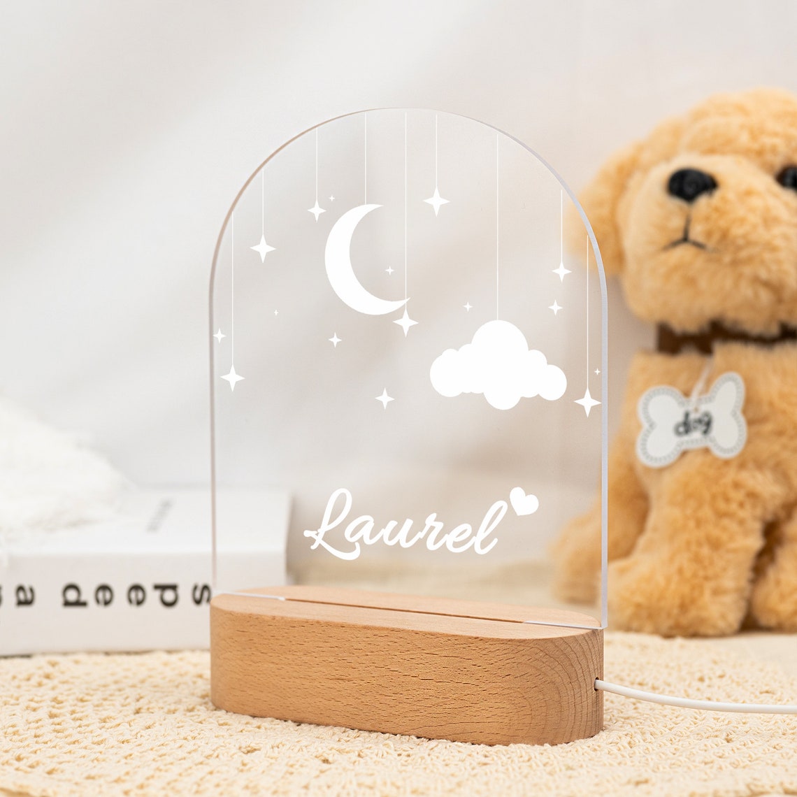 Personalized Name Night Light for Baby/kids,warm Night Light,baby Night ...