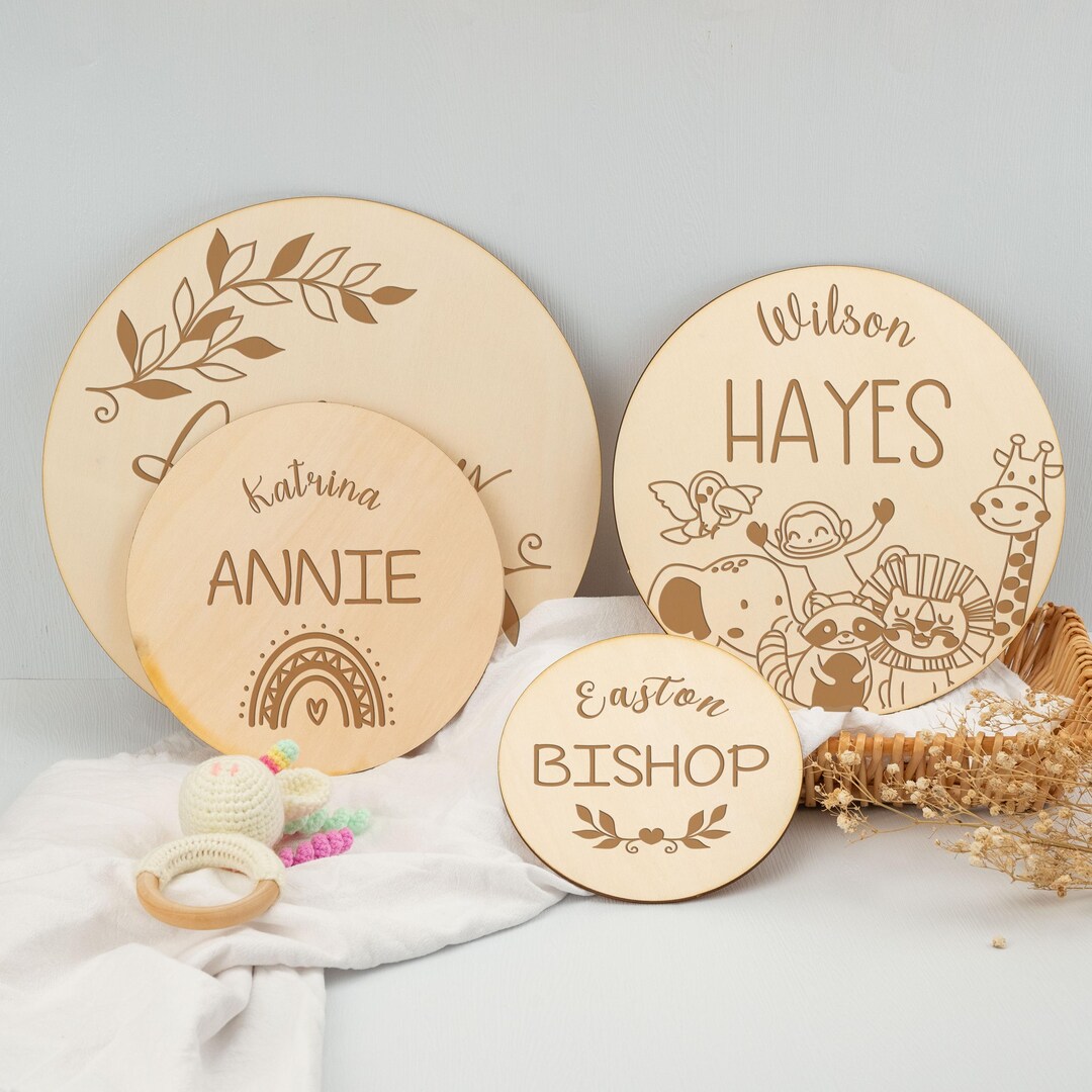 Newborn Announcement Sign, Baby Hospital Name Sign, Baby Name ...