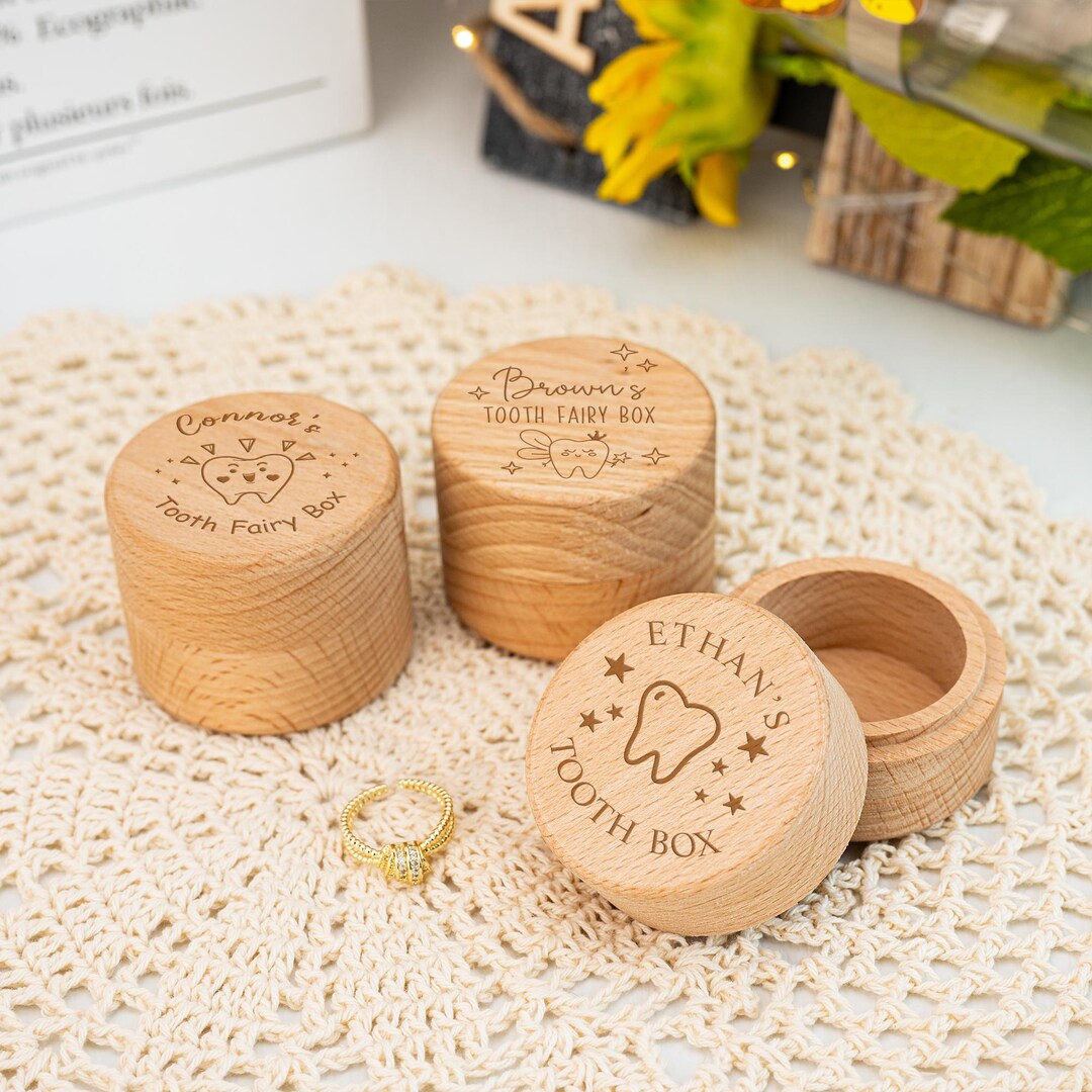 Engraved Tooth Fairy Box, Wood Tooth Fairy Coin Box, Tooth Keepsake Box ...