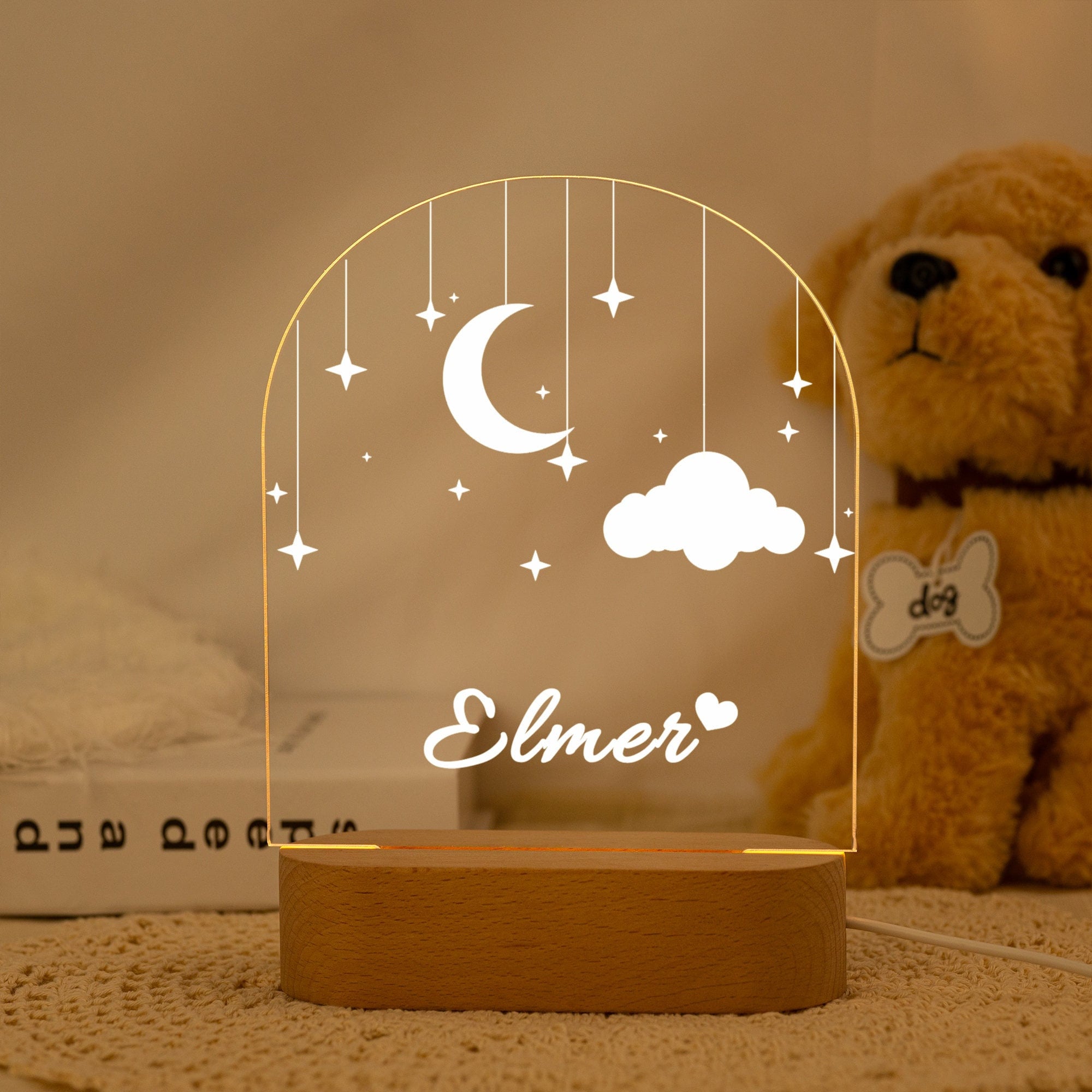 Personalized Name Night Light for Baby/kids,warm Night Light,baby Night ...