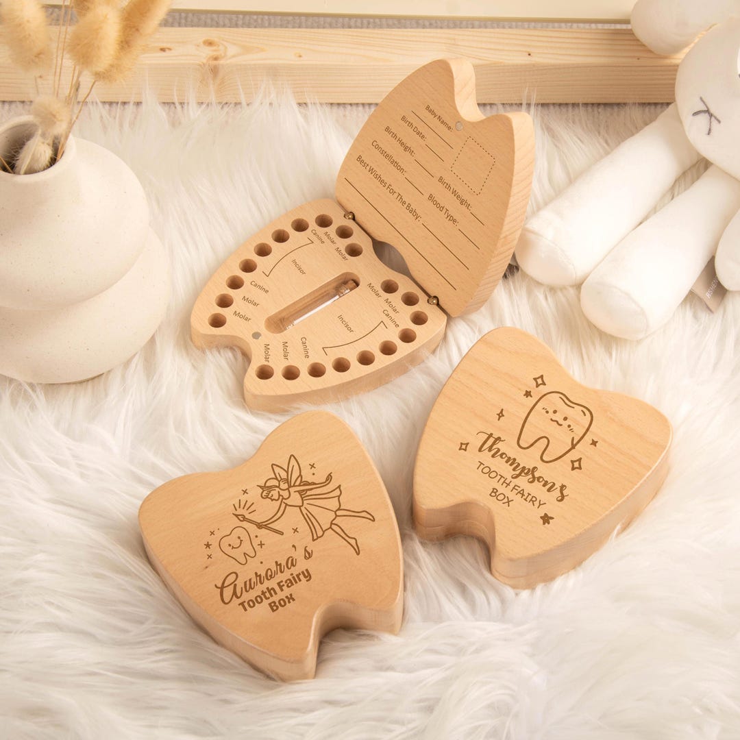 First Tooth Fairy Box,tooth Keepsake Box,personalized Wooden Tooth ...