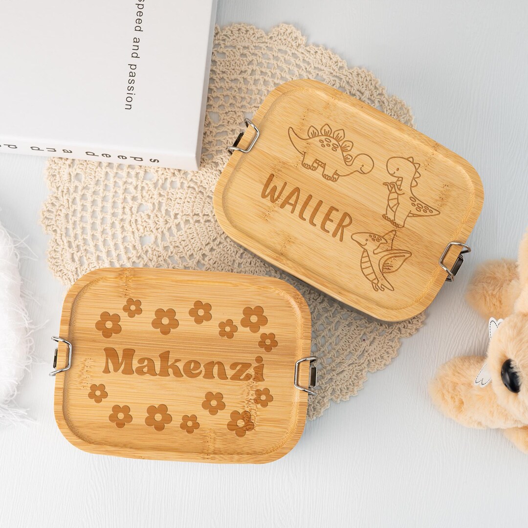 Personalized Name Lunch Box,girls Boys Name Lunch Box,engraved Wood ...
