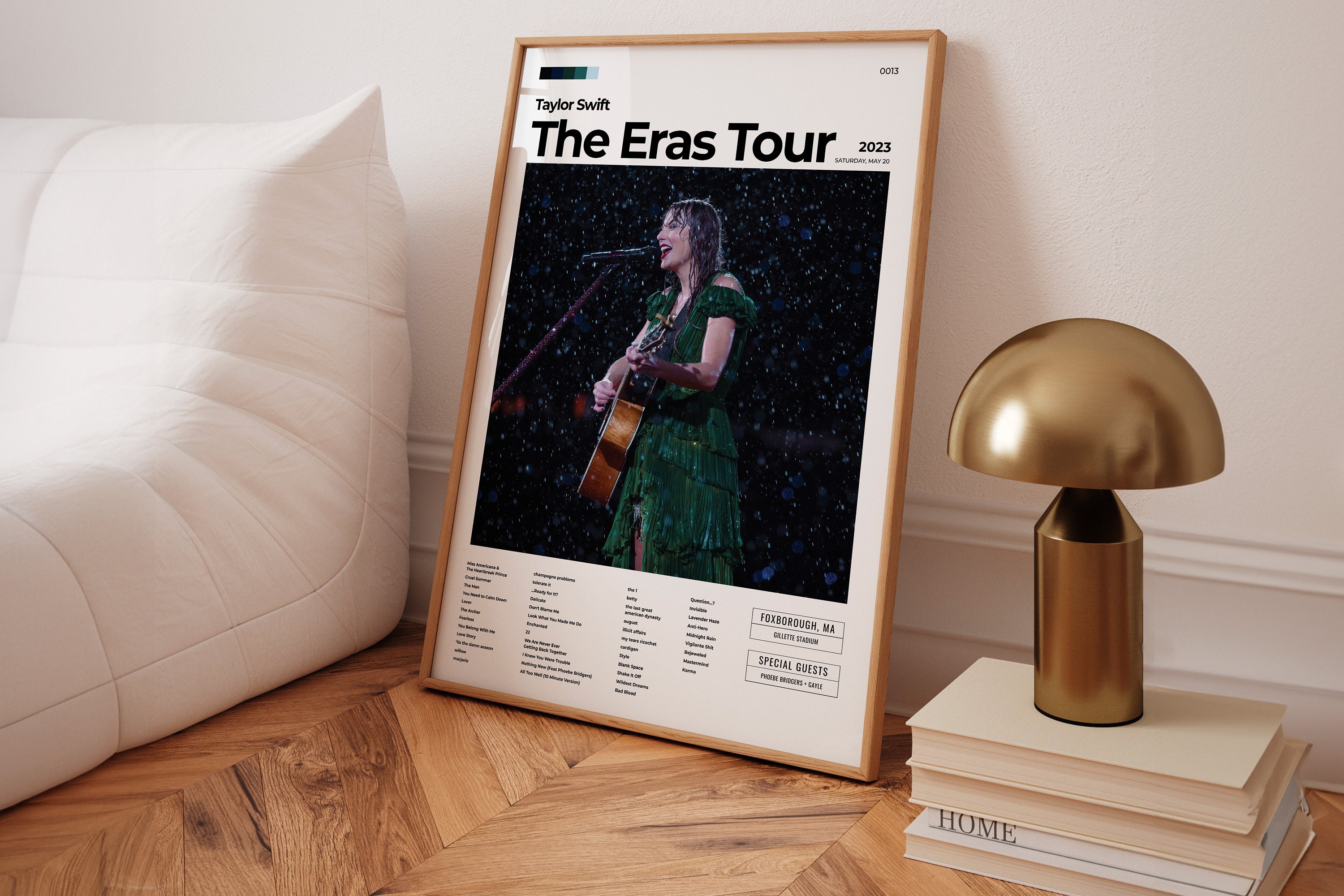 Foxborough MA Night 2 Rain Show Taylor The Eras Tour Setlist Posterは ...