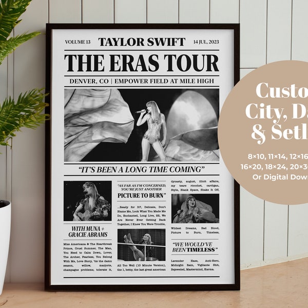 Eras tour custom poster - Etsy México