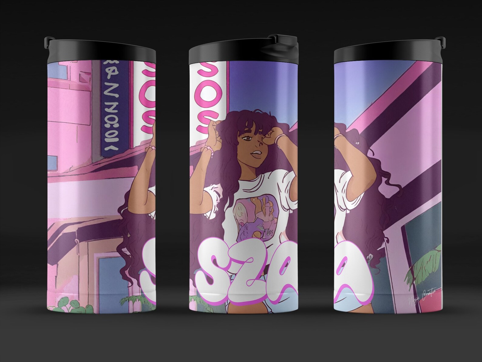 SZA Anime Snooze PNG, , Sza Sublimation,20oz Wrap, Women PNG, Tumbler ...