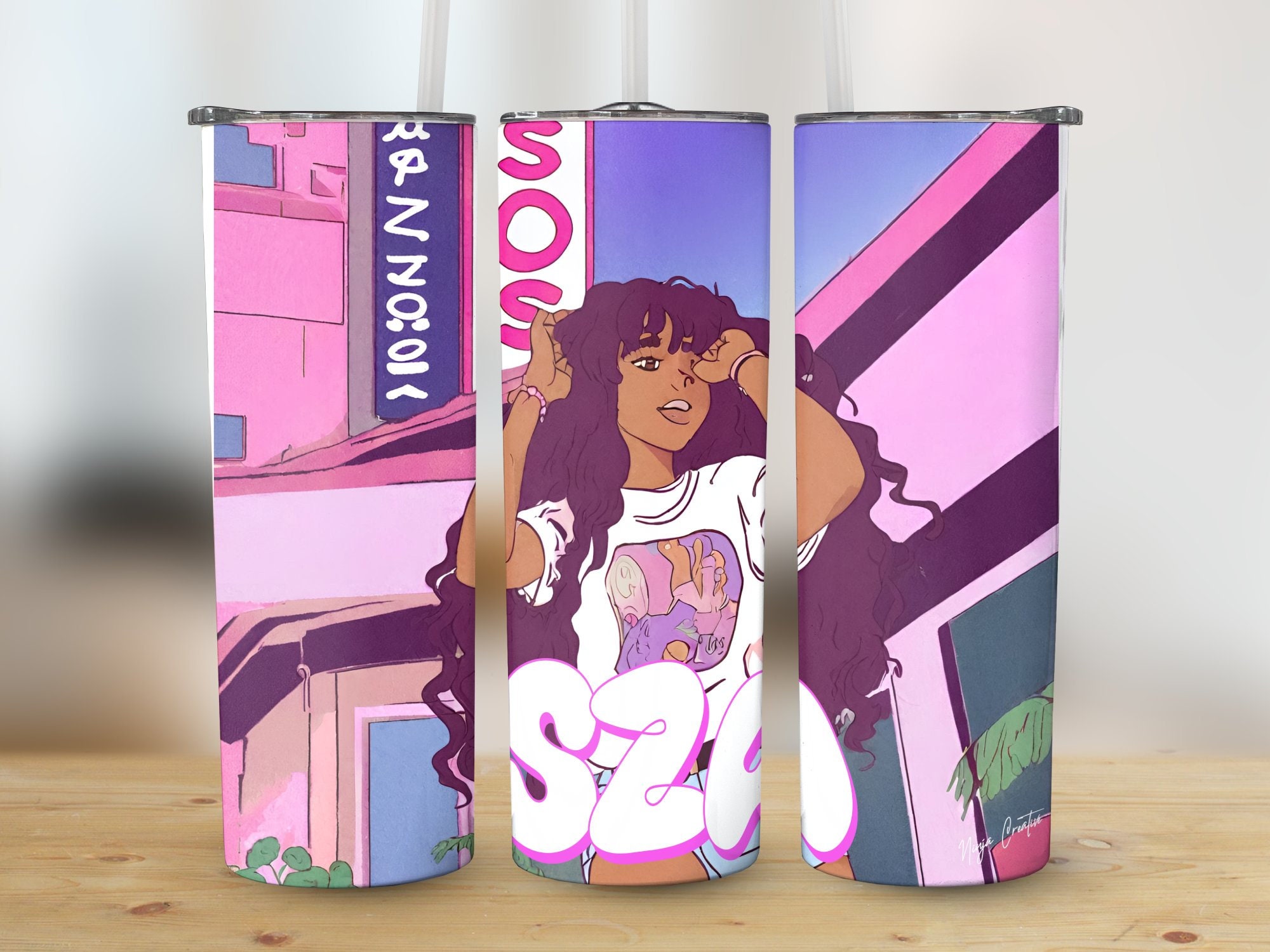 SZA Anime Snooze PNG, , Sza Sublimation,20oz Wrap, Women PNG, Tumbler ...