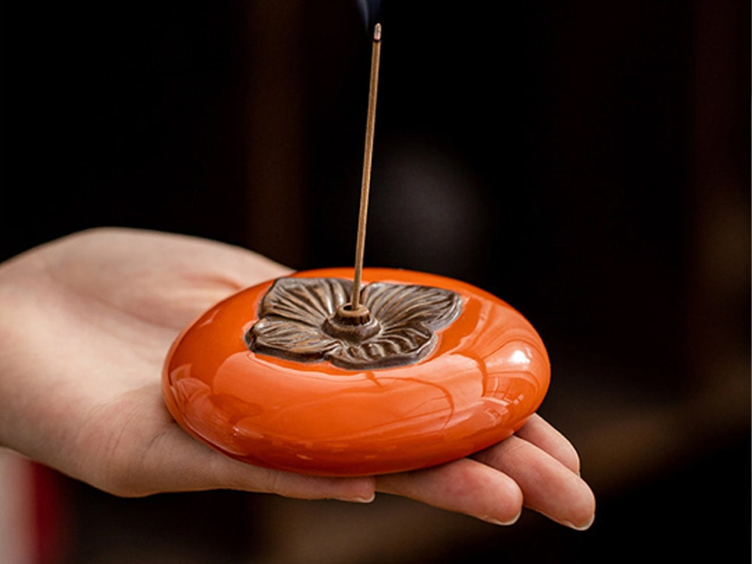 Ceramic Incense Burner Home Living Room Indoor Persimmon Incense Plug ...
