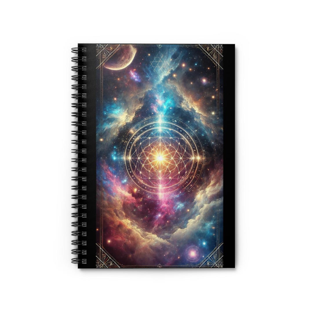 Sacred Geometry Journal Cosmic Notebook Meditation Planner Meditation ...