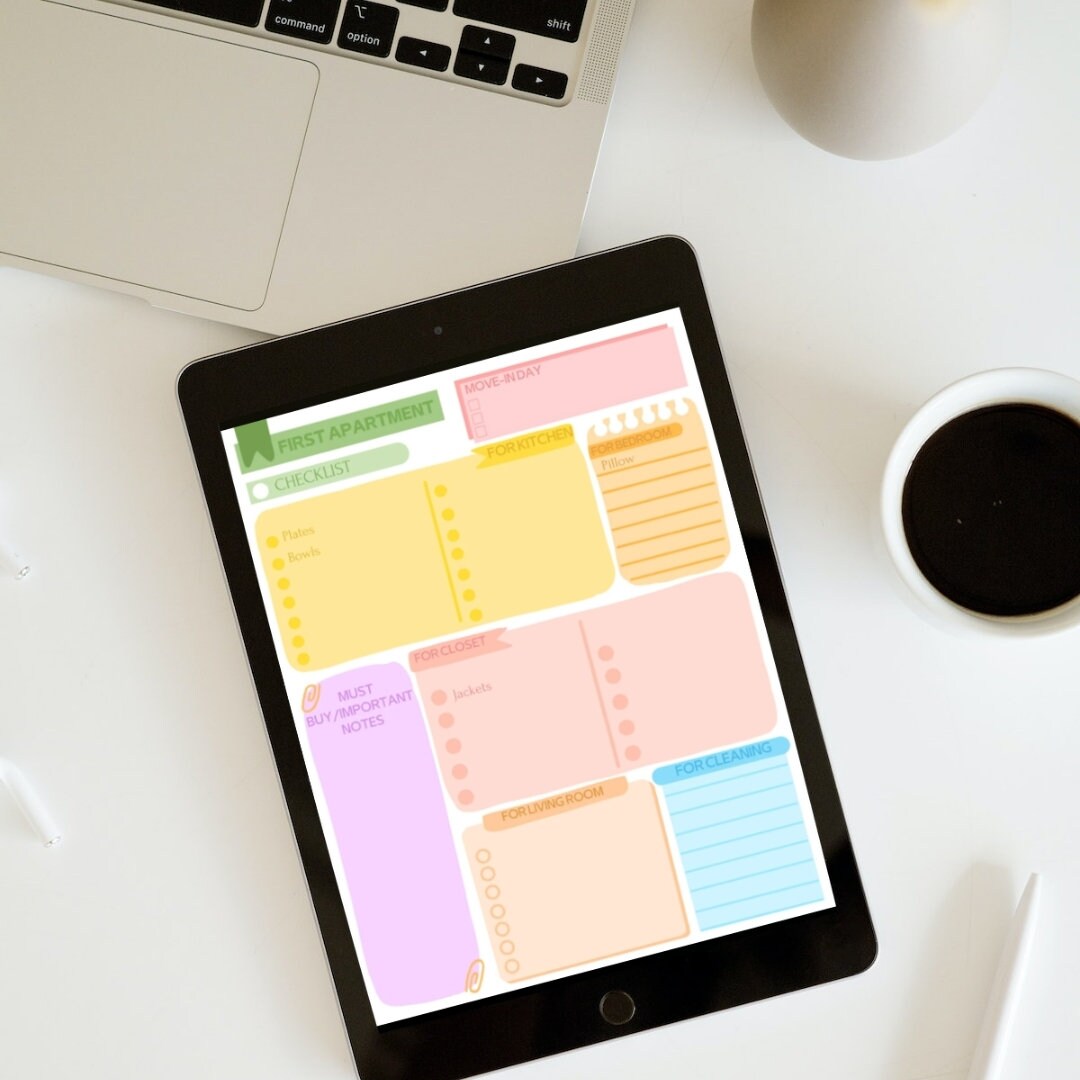 Pastel Checklists for Planner Digital Planner Checklists Pastel Planner ...