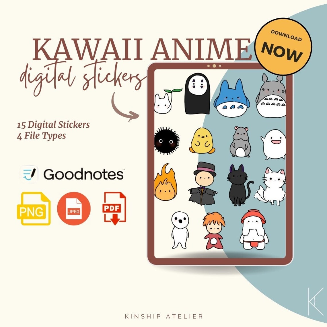 Kawaii Chibi Anime Digital Stickers Goodnotes Precropped Stickers ...