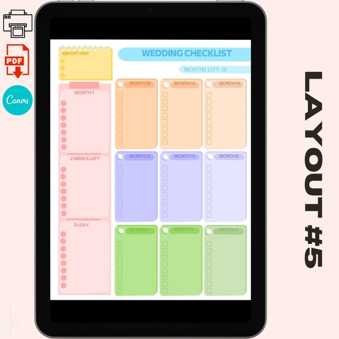 Pastel Checklists for Planner Digital Planner Checklists Pastel Planner ...
