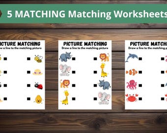 Printable Matching Names Worksheets, Match the Name, Kindergarten ...