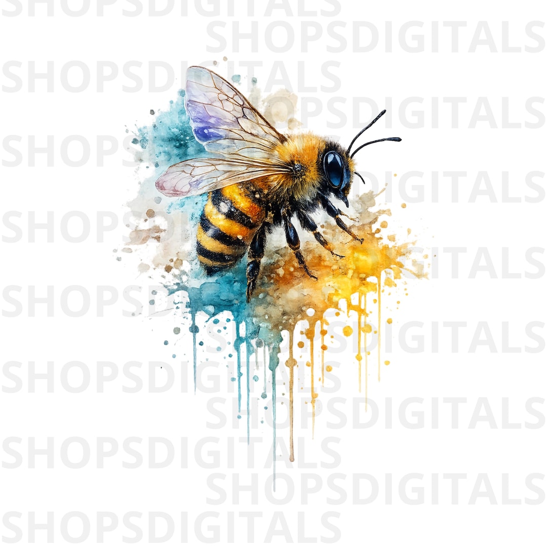 Bee PNG Clipart, Watercolor Bumble Bee Sublimation, Nature Insect ...