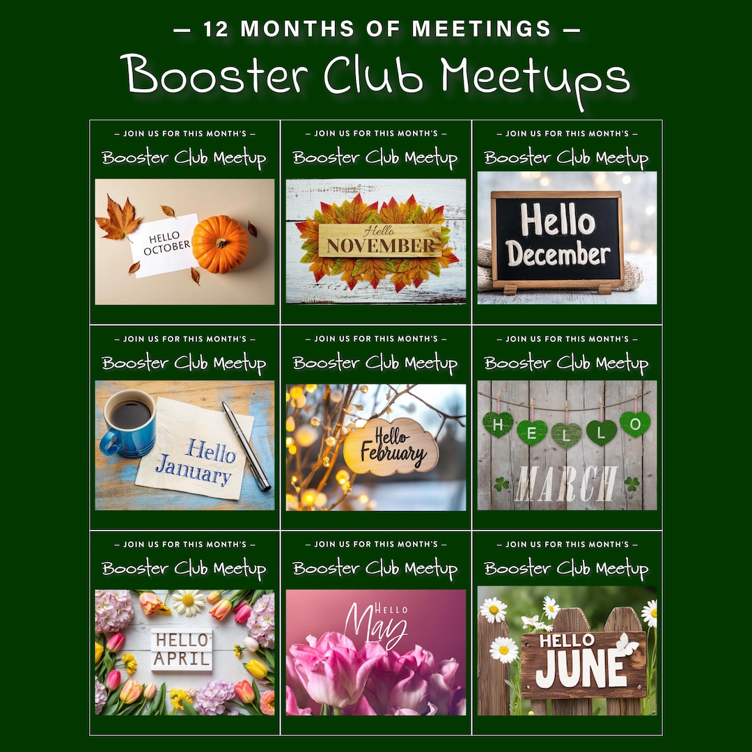 10 Months of Booster Club Meeting Templates | Editable in Adobe Express ...