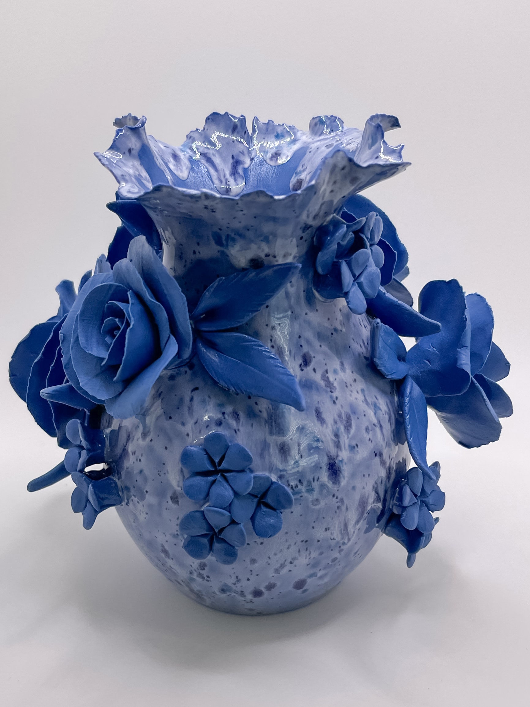 Garden Vessel Ceramic Flower Sculpture Ceramic Roses, Ceramic Flowers ...