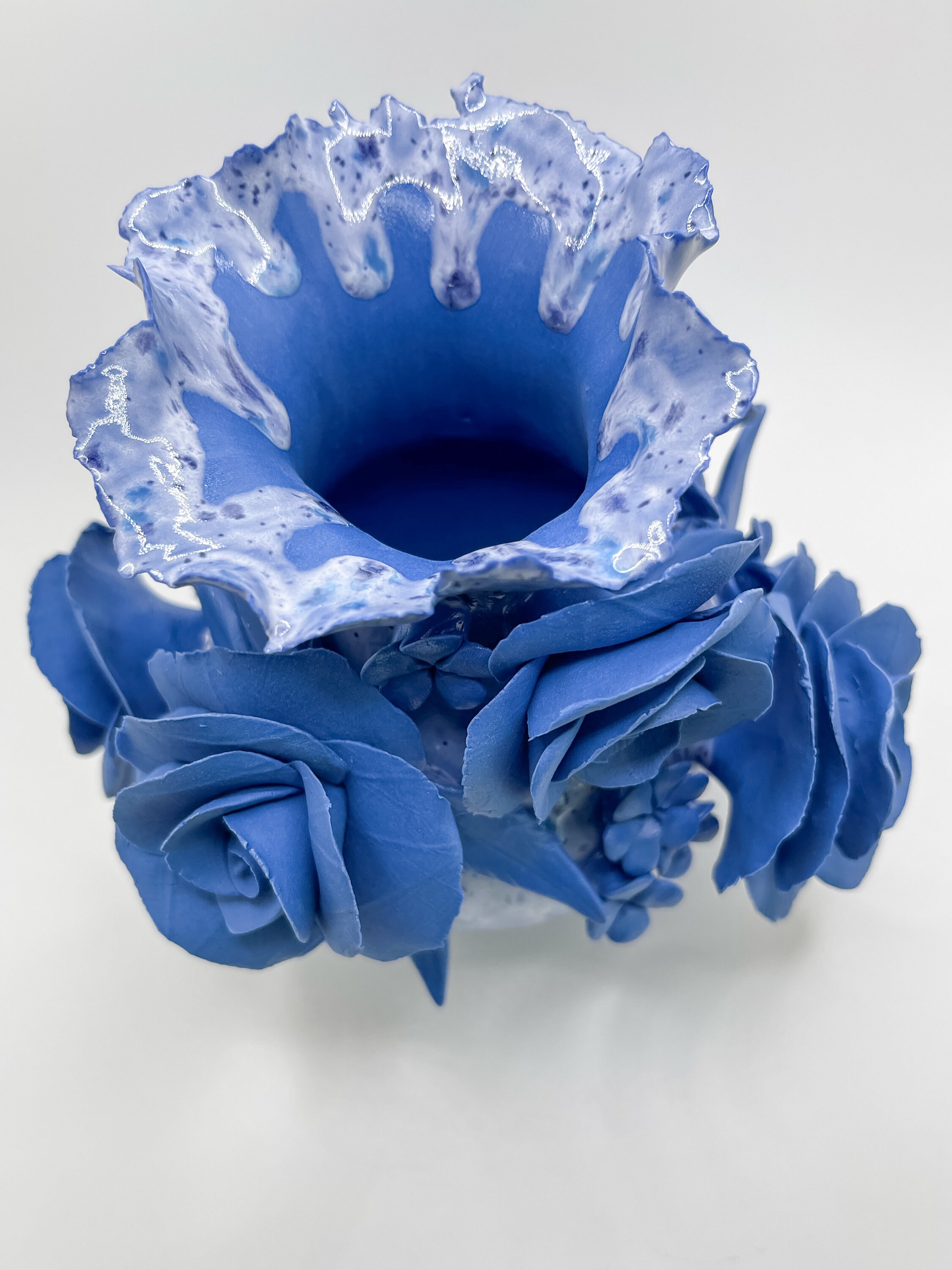 Garden Vessel Ceramic Flower Sculpture Ceramic Roses, Ceramic Flowers ...