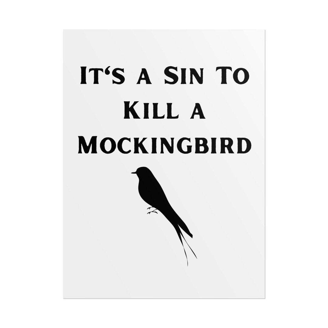 Classic Literature Poster: to Kill a Mockingbird Atticus Finch Quote ...